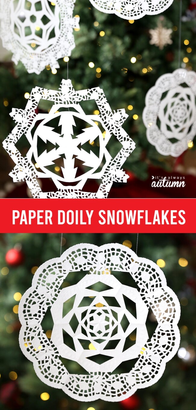 Paper Doily Snowflakes {fun Christmas craft} - It's Always Autumn