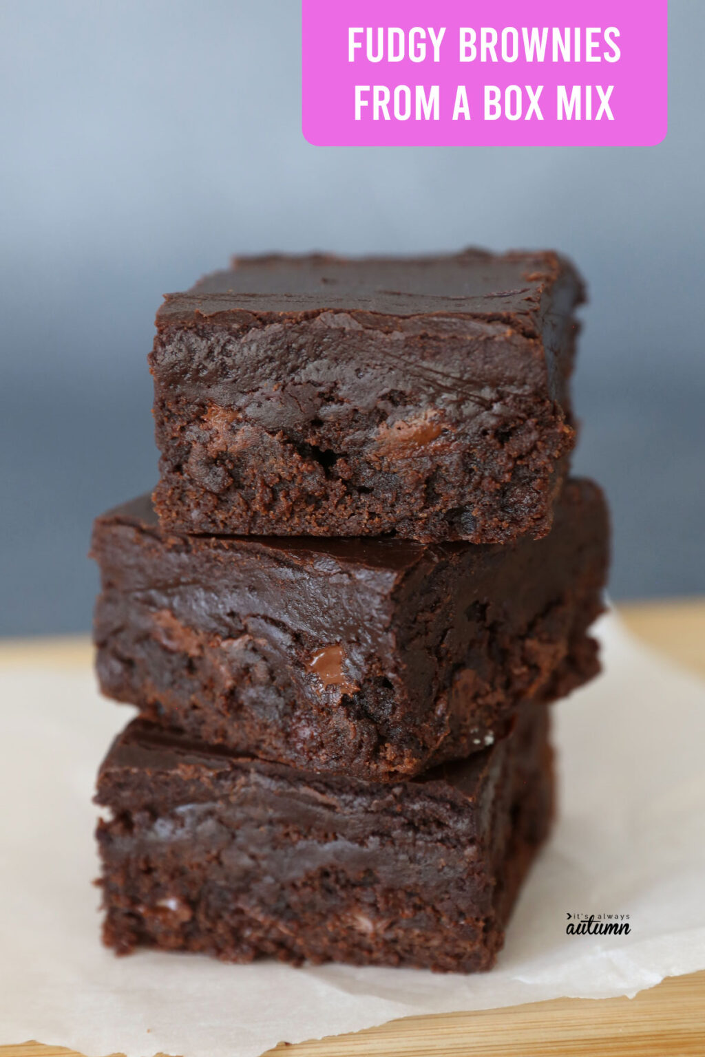 SUPER Fudgy Brownies from a Box Mix - It's Always Autumn