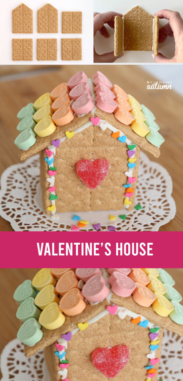 Valentine's Day "Gingerbread" Houses - It's Always Autumn