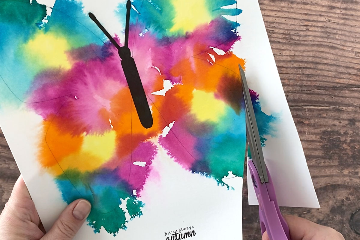 Tissue Paper Butterfly Art {easy project for kids} - It's Always Autumn