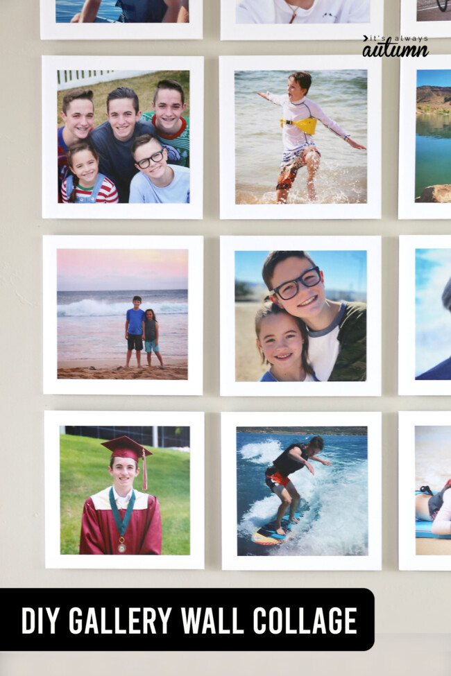 DIY Gallery Wall Photo Collage - It's Always Autumn