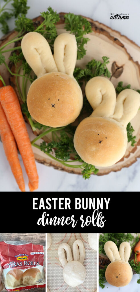 Easter Bunny Dinner Rolls - It's Always Autumn