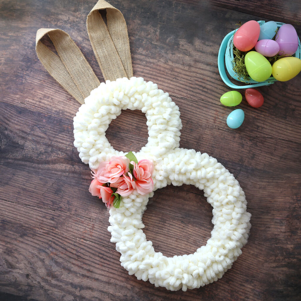 Easter Bunny Wreath {Loop Yarn} - It's Always Autumn