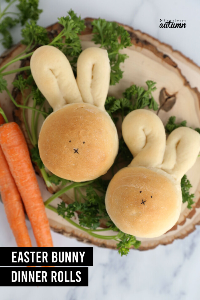 Easter Bunny Dinner Rolls - It's Always Autumn