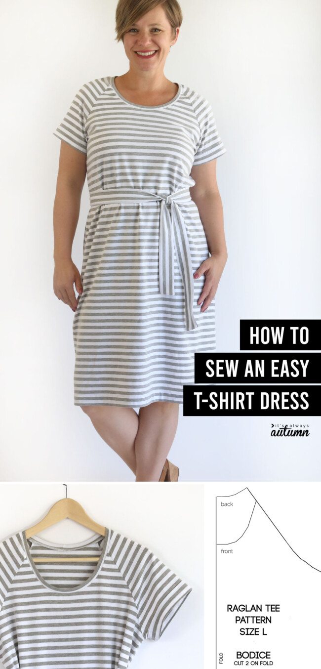 How to Sew a T-Shirt Dress - It's Always Autumn
