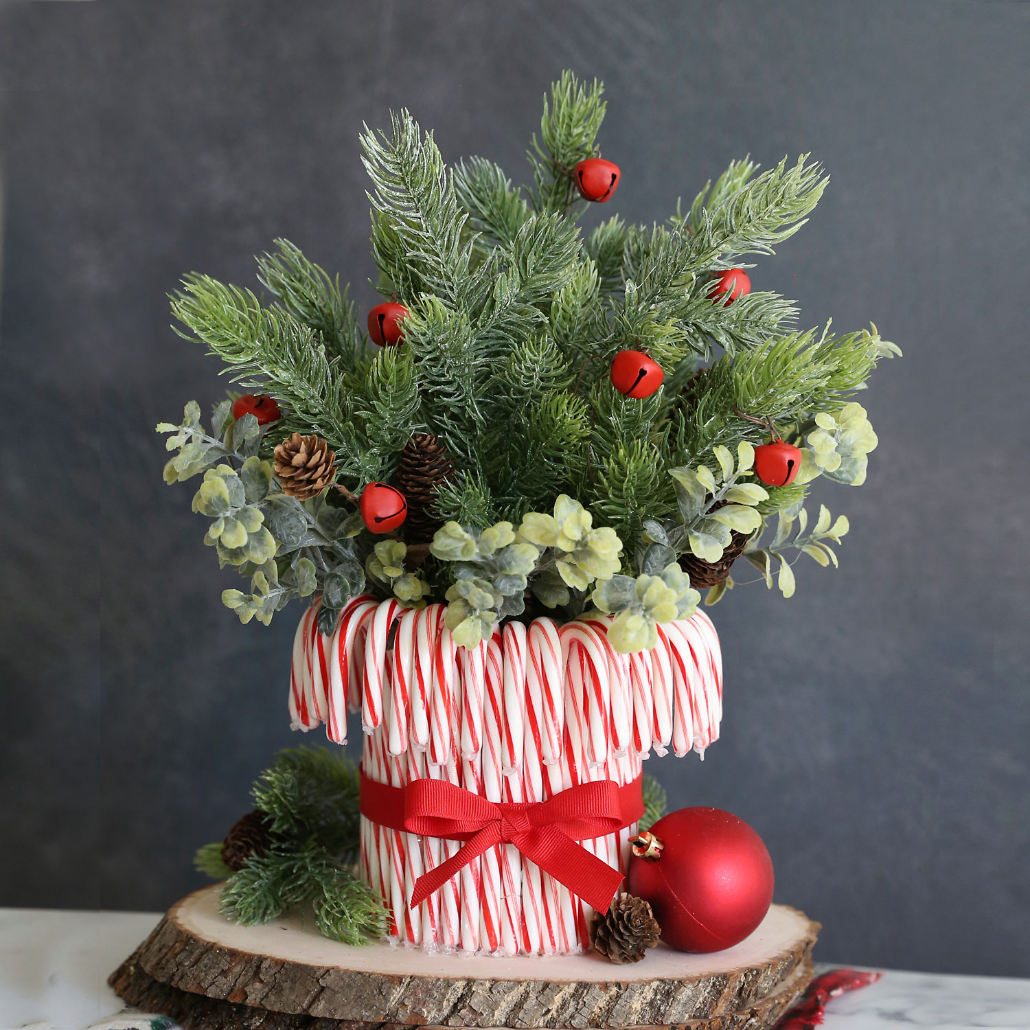Ribbon Candy Centerpieces Christmas Candy Centerpiece Two Sisters