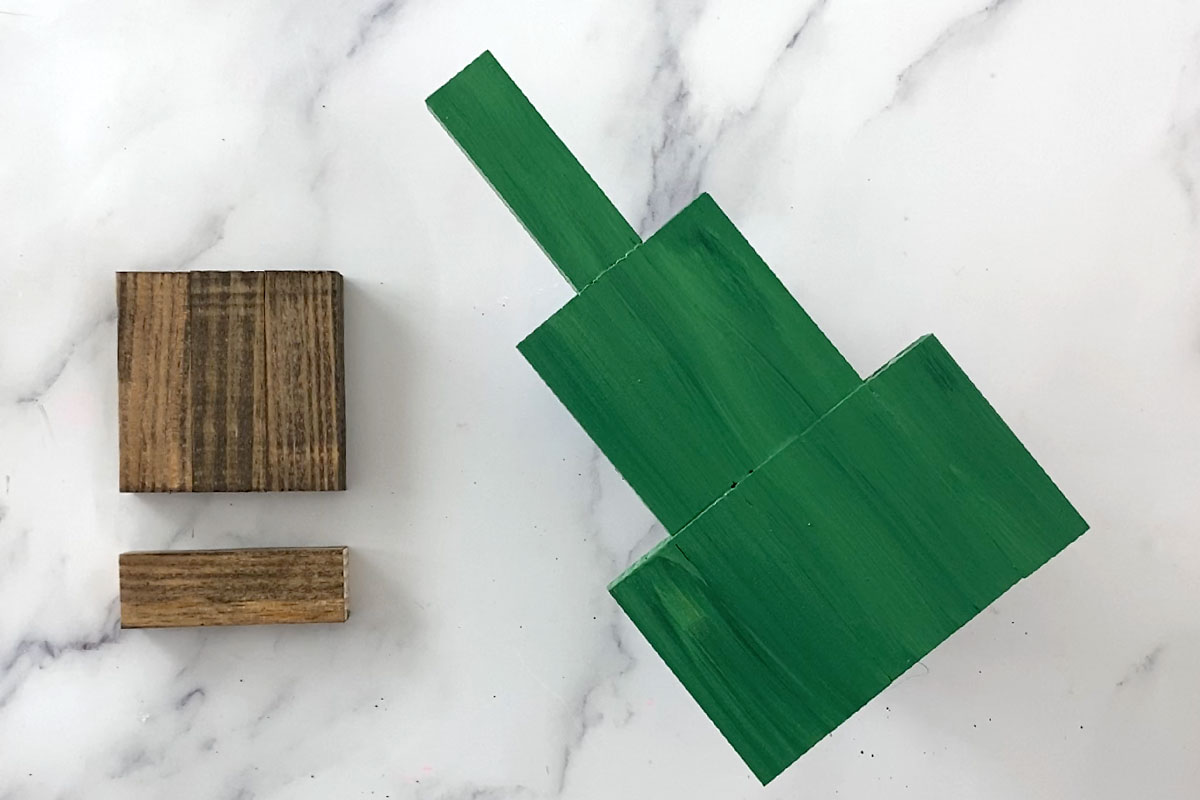 Easy Wood Block Christmas Trees - It's Always Autumn