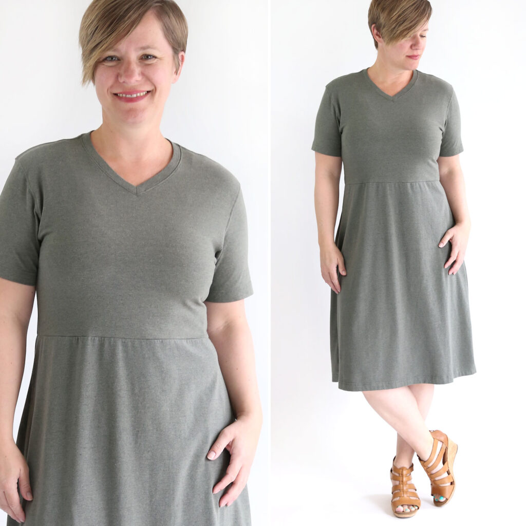Easy tee shirt midi dress sewing tutorial - It's Always Autumn