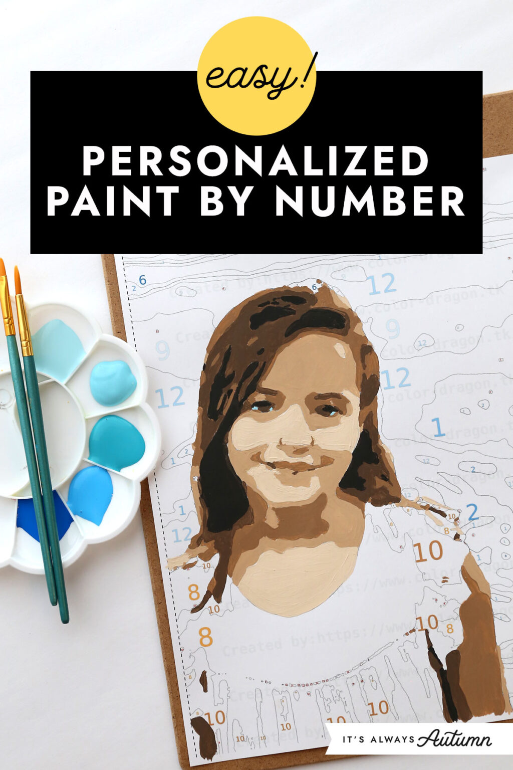 Personalized Paint by Number Art - It's Always Autumn