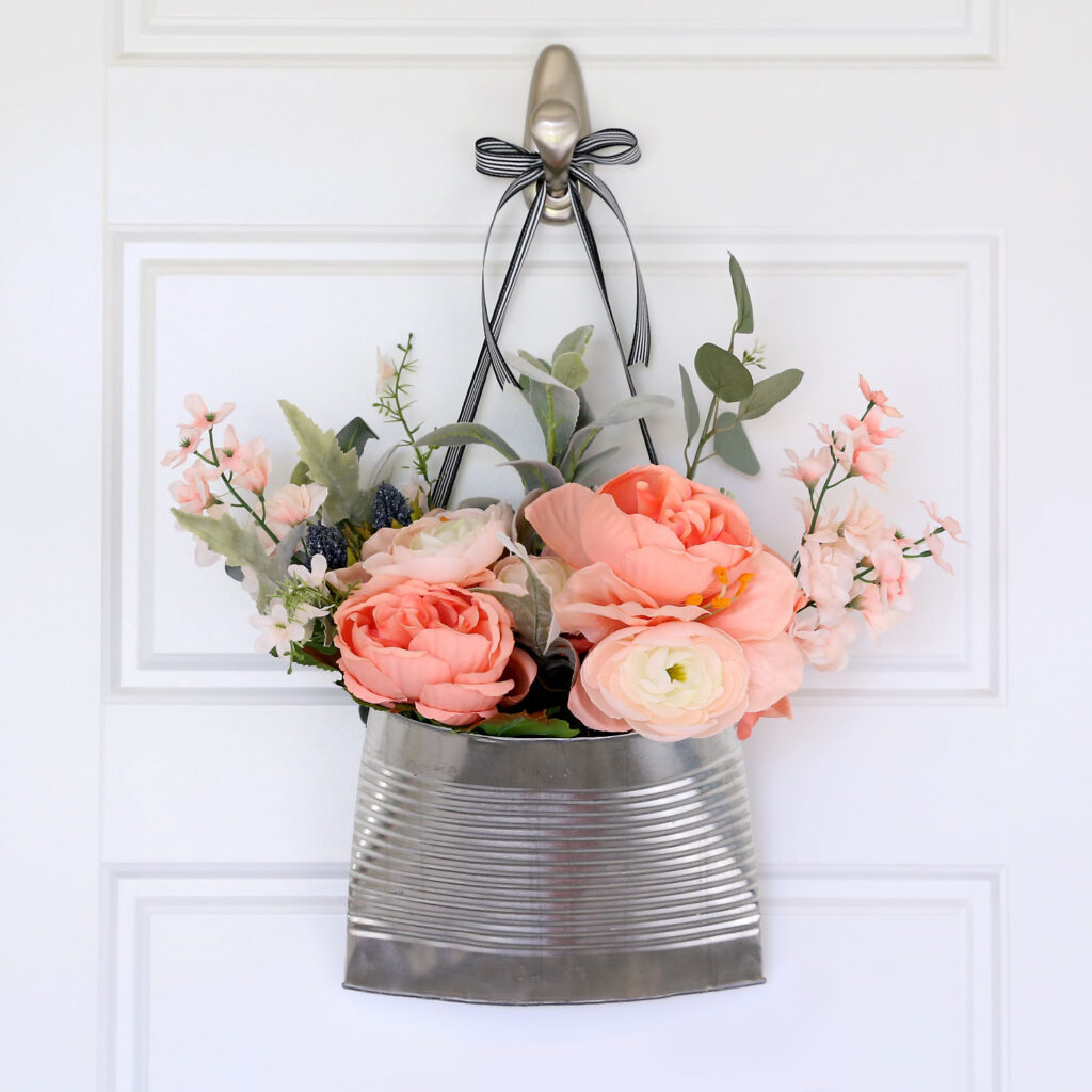 DIY Smashed Can Door Hanger - It's Always Autumn