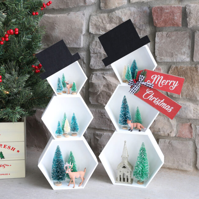 Woodland Village Snowman Shelves - It's Always Autumn