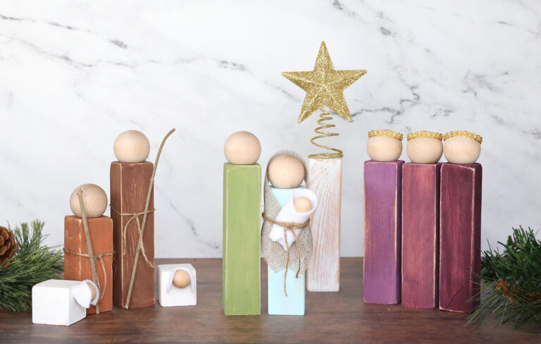DIY Wood Block Nativity - It's Always Autumn