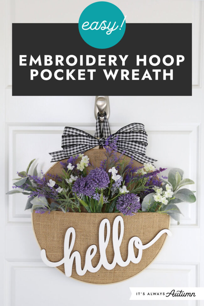 Embroidery Hoop Pocket Wreath - It's Always Autumn