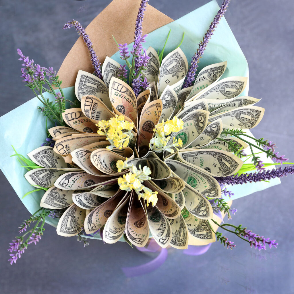 DIY Money and Flowers Bouquet - It's Always Autumn