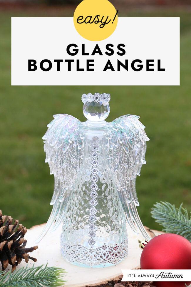 DIY Glass Bottle Angel - It's Always Autumn
