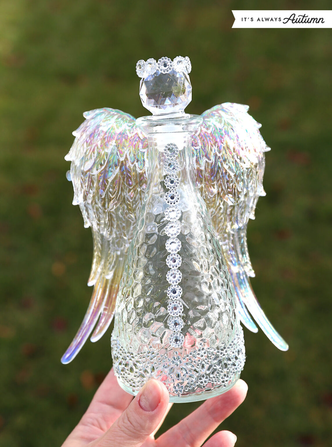 DIY Glass Bottle Angel - It's Always Autumn