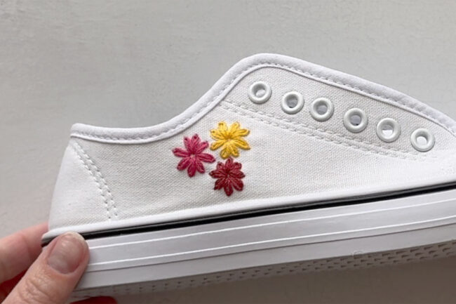 Easy + Gorgeous DIY Embroidered Shoes - It's Always Autumn