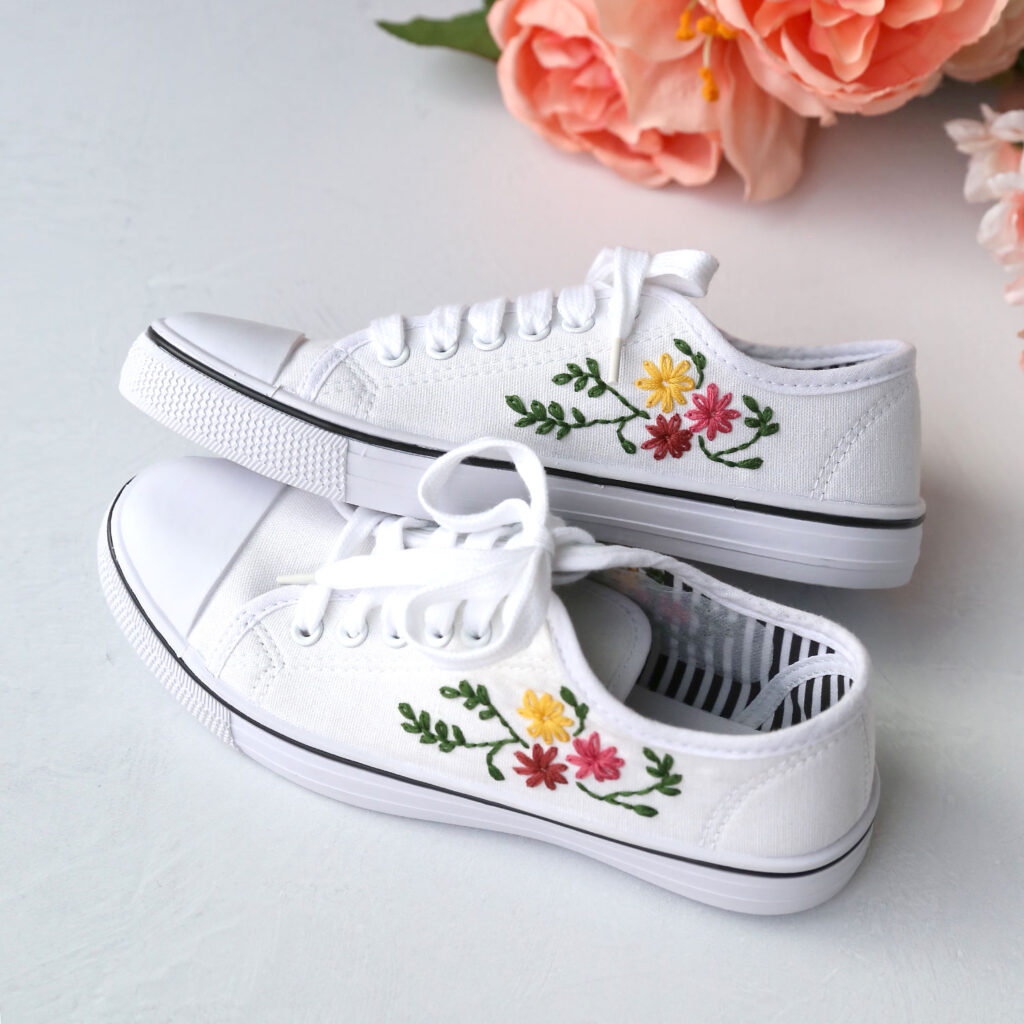 Easy + Gorgeous DIY Embroidered Shoes - It's Always Autumn