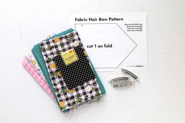 Easy Fabric Hair Bow Pattern - It's Always Autumn