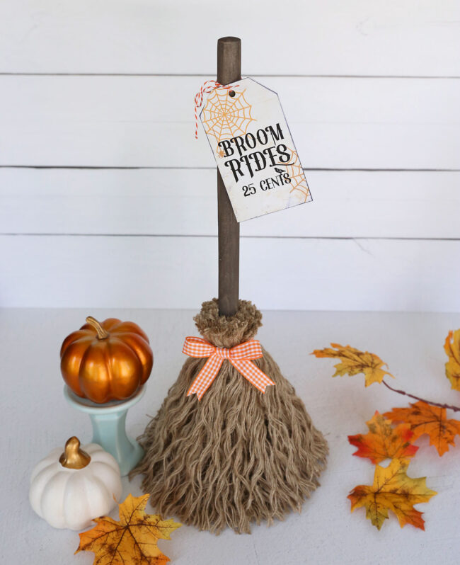 Witches' Broom Craft (Dollar Tree Plunger) - It's Always Autumn