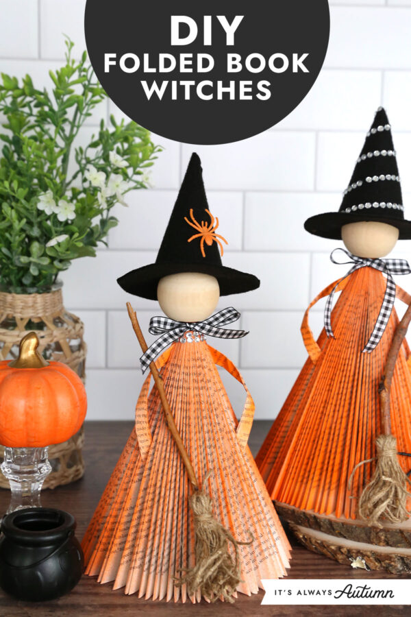 Halloween Book Page Witch - It's Always Autumn