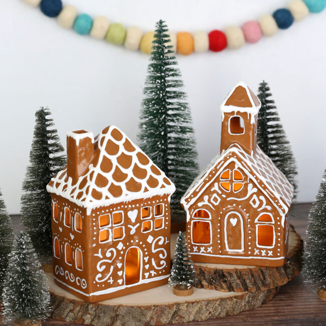 DIY Pottery Barn Gingerbread Houses - It's Always Autumn