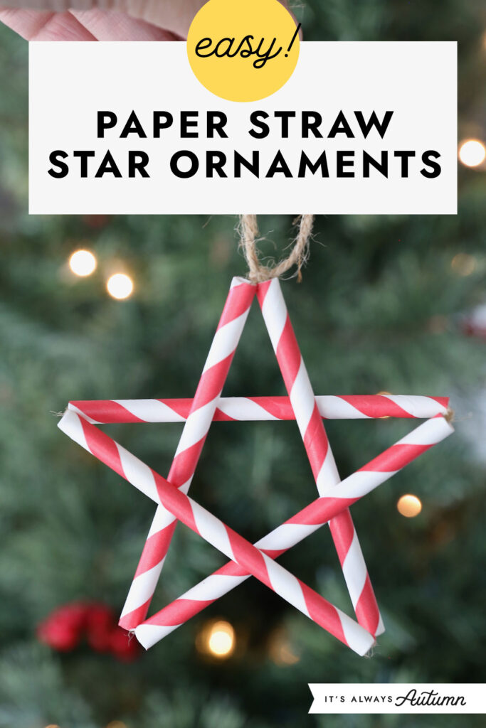 Paper Straw Star Ornaments - It's Always Autumn