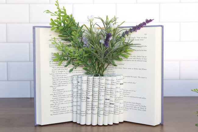 DIY Folded Book Vase - It's Always Autumn