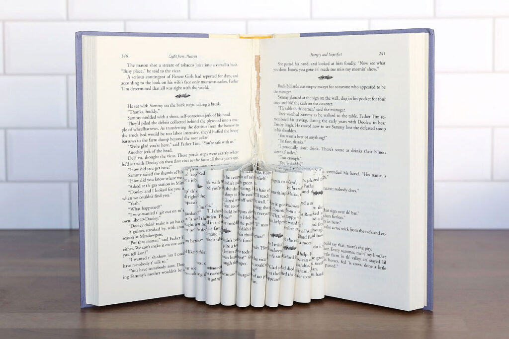 DIY Folded Book Vase - It's Always Autumn