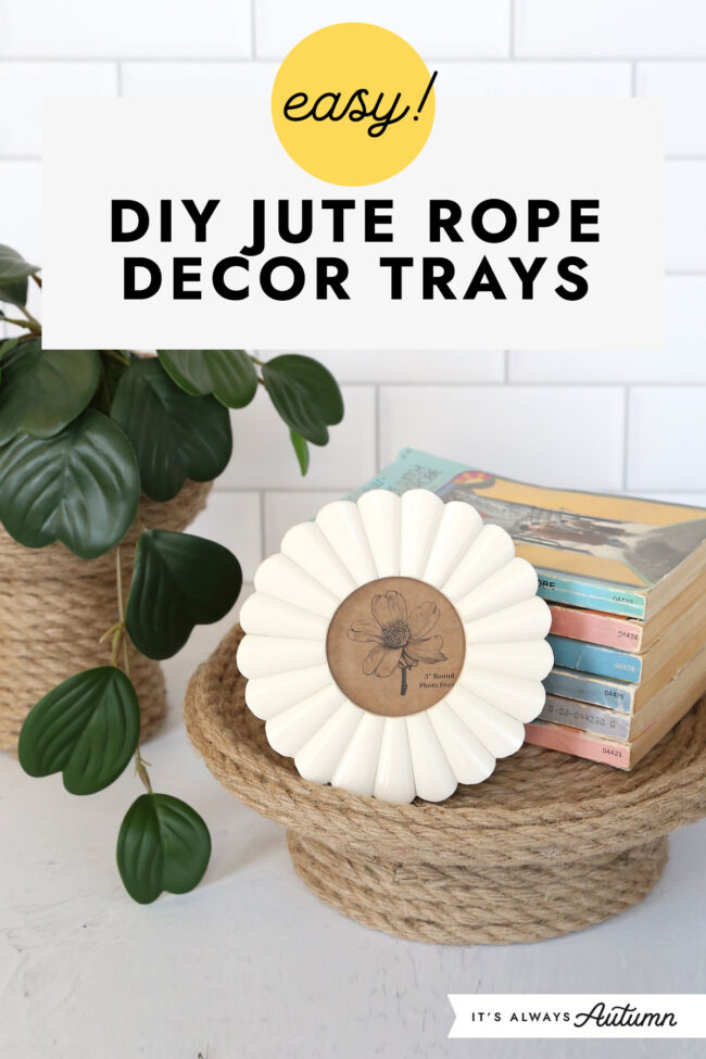 DIY Home Decor Rope Trays - It's Always Autumn