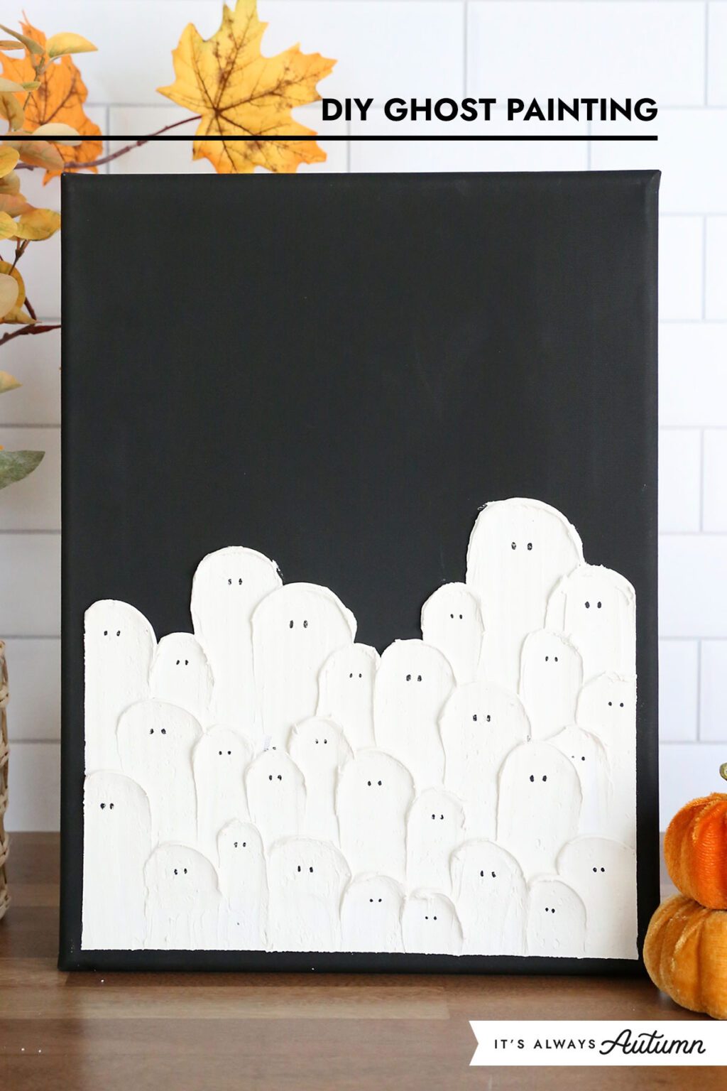 DIY Ghost Wall Art - It's Always Autumn